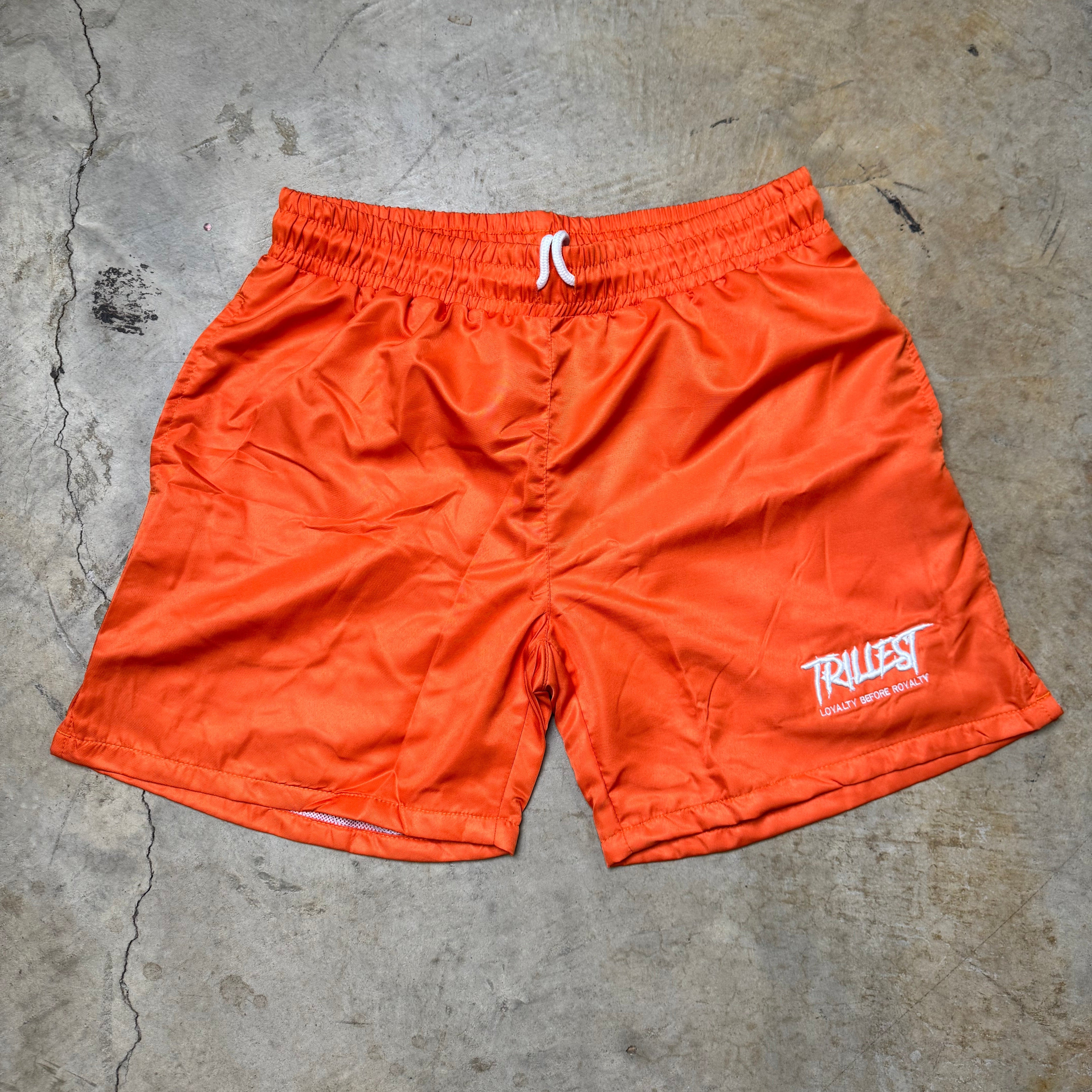 Signature Trillest Logo Shorts - Orange By Trillest Co | ArdenWear