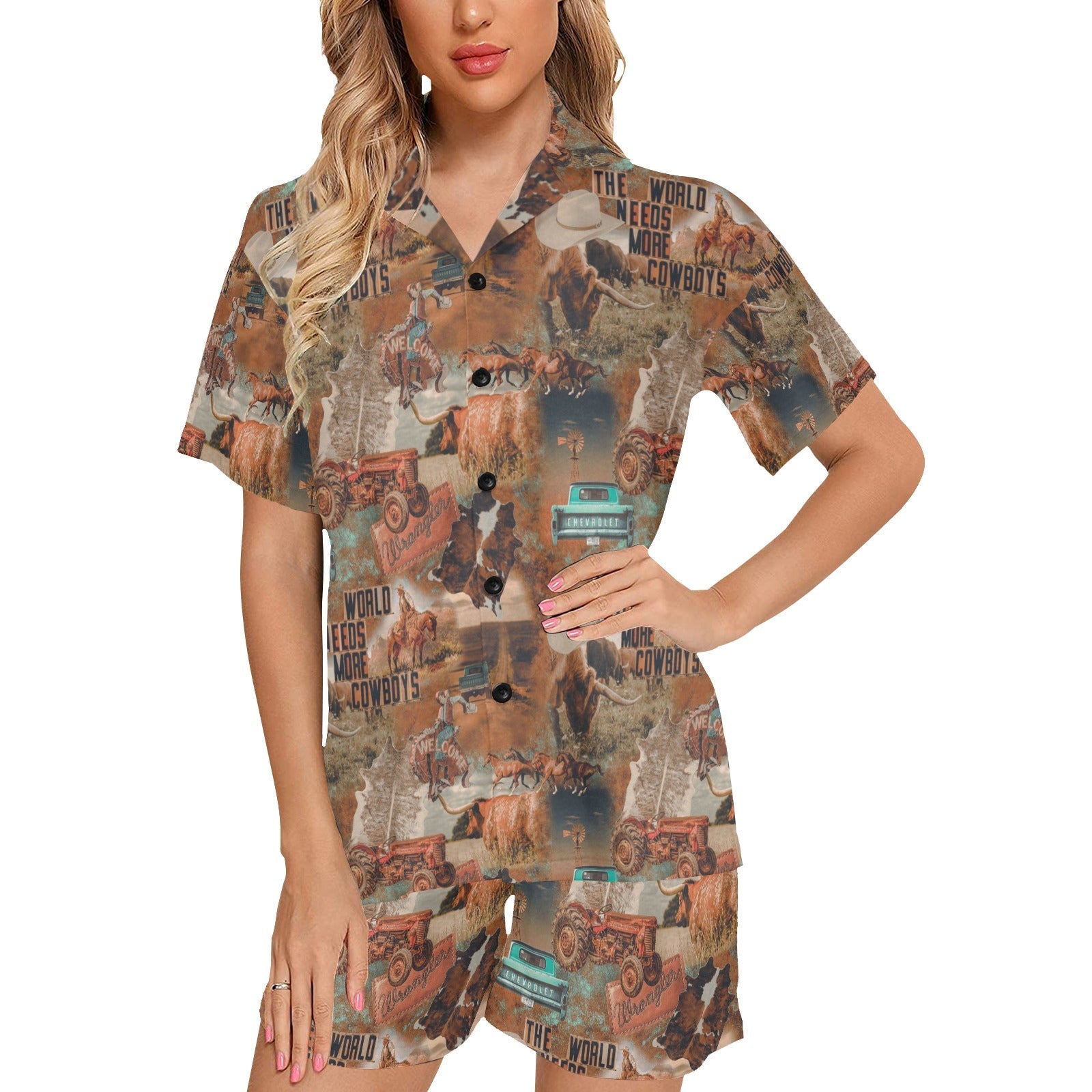 Cowboy Country Women's Western Pajama Set By Baha Ranch Western Wear ...